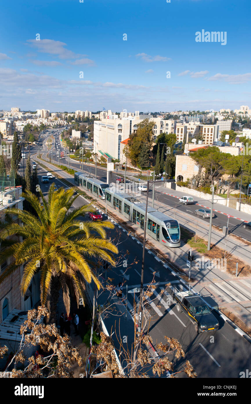 Middle East Isael Jerusalem Light Rail Line train transportation around ...