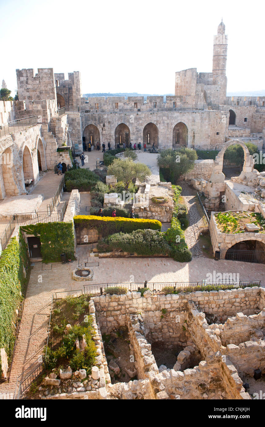 Middle East Israel Jerusalem Tower of David Museum - citadel - ancient ...