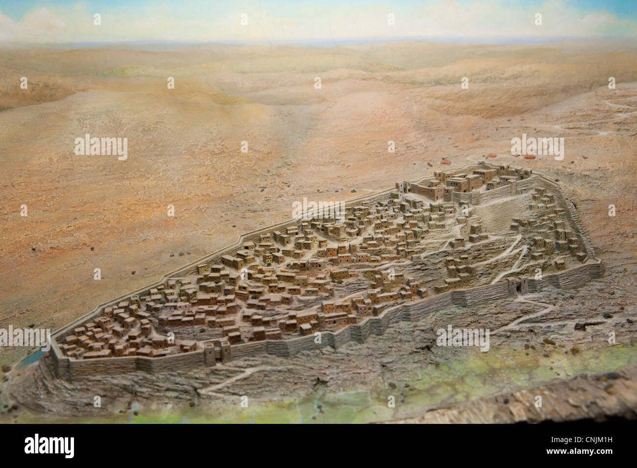Middle East Israel Jerusalem diorama of the ancient City of David at ...