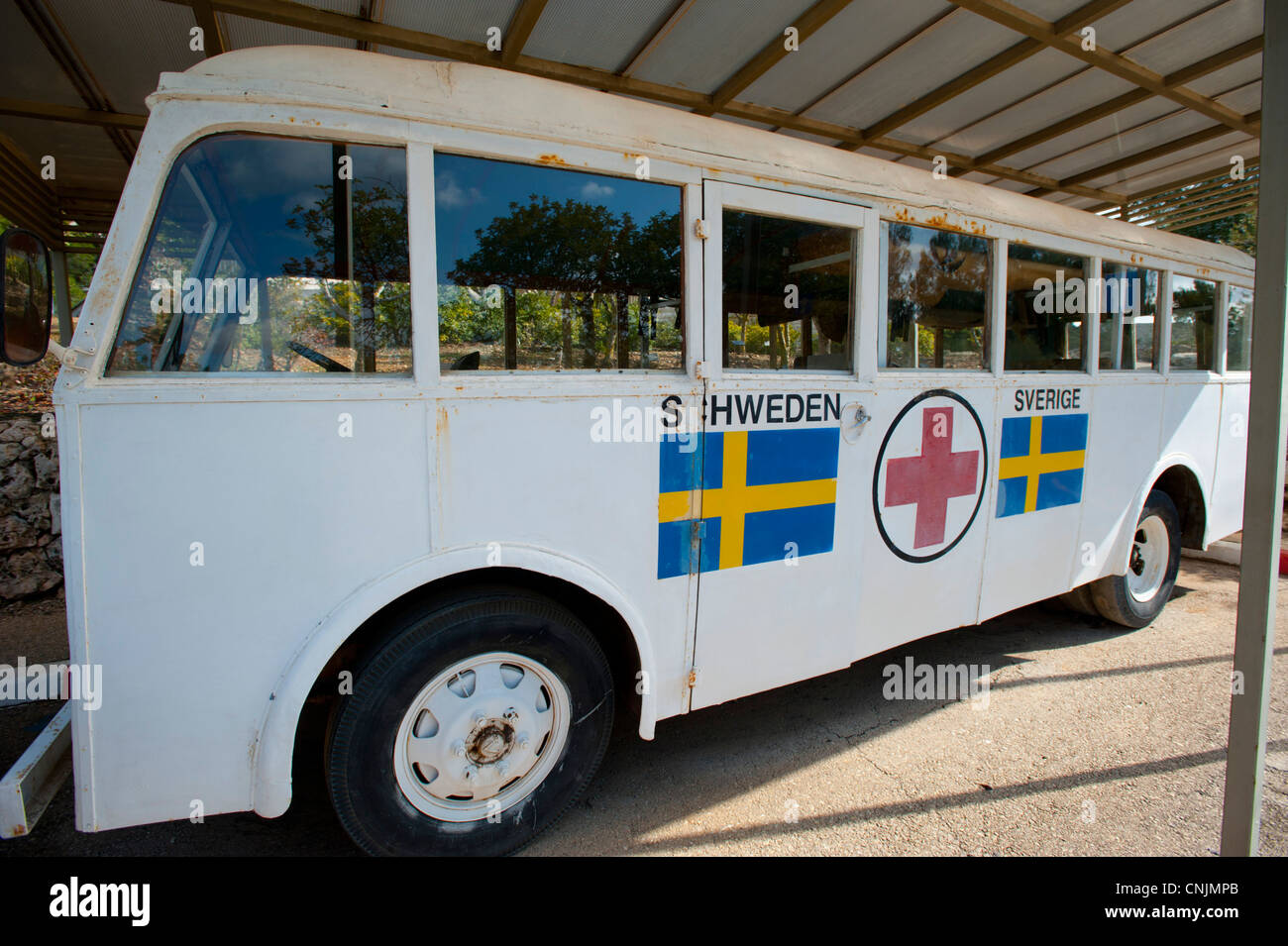 Swedish red cross bus hi-res stock photography and images - Alamy