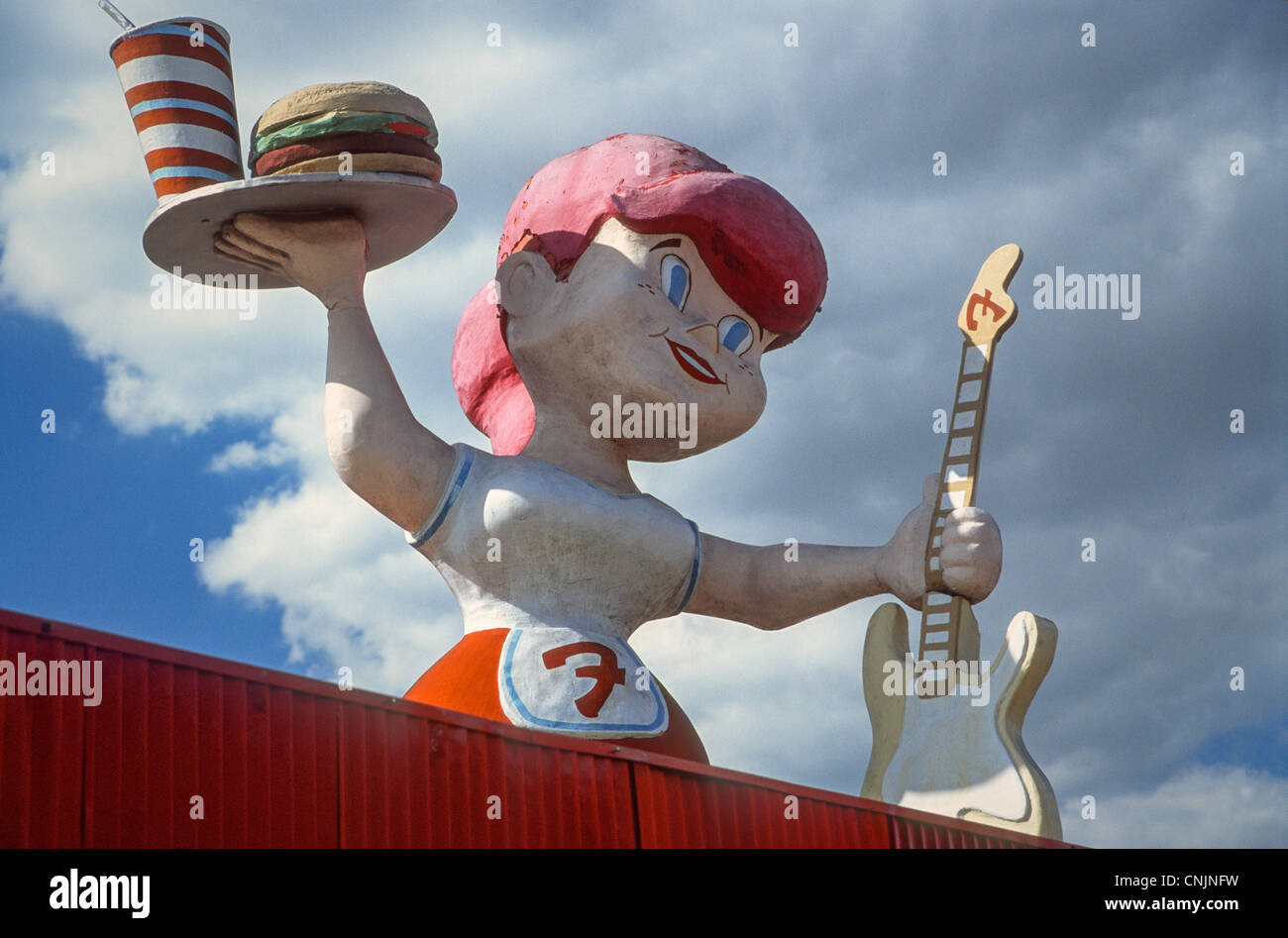 Nine-foot-tall statue of Fran at Fran's Hamburgers on South Congress ...