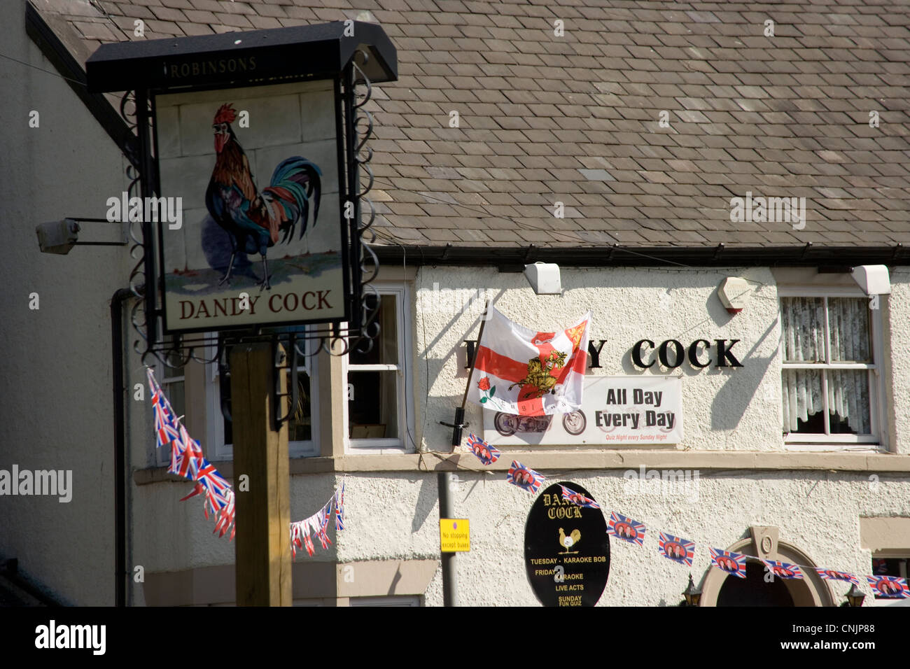 Dandy Cock pub in Disley in Cheshire Stock Photo - Alamy