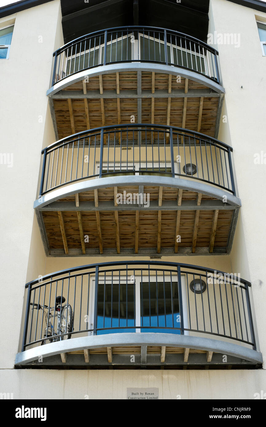 Apartments apartment flats flat balconies balcony hi-res stock ...