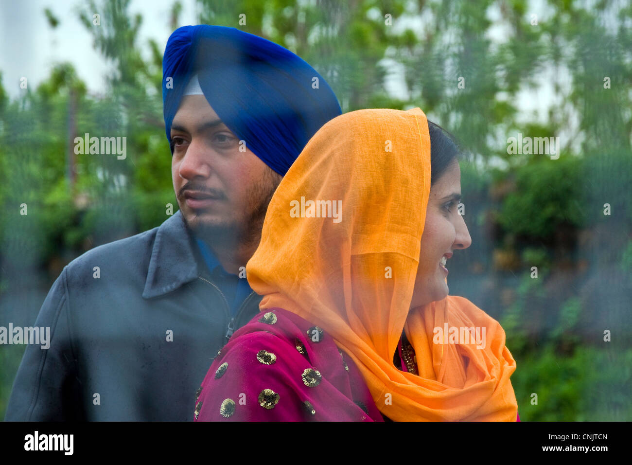 Italy, Emilia Romagna, Novellara, Baisakhi festival, indian couple ...
