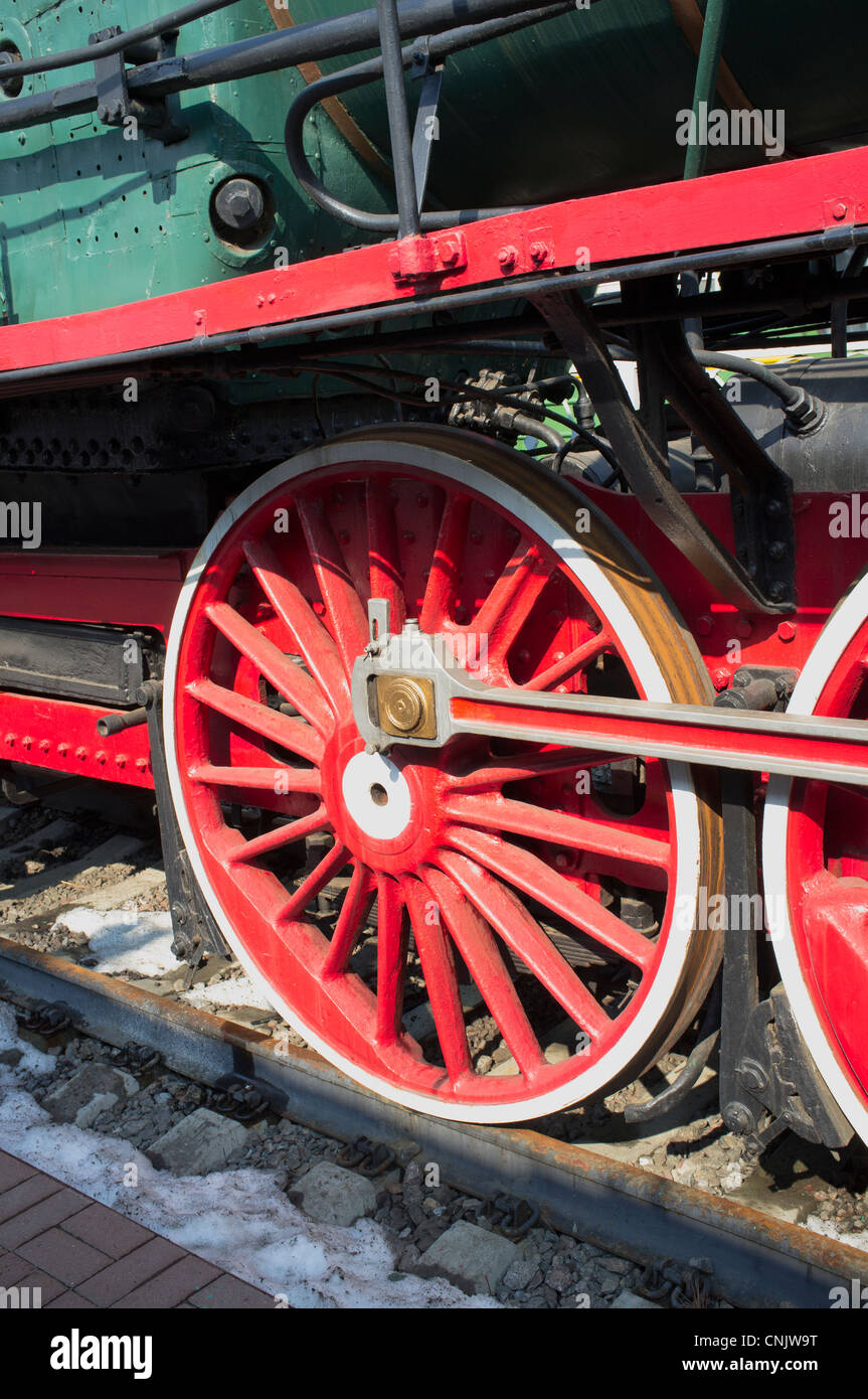 Steam locomotive wheels Stock Photo - Alamy
