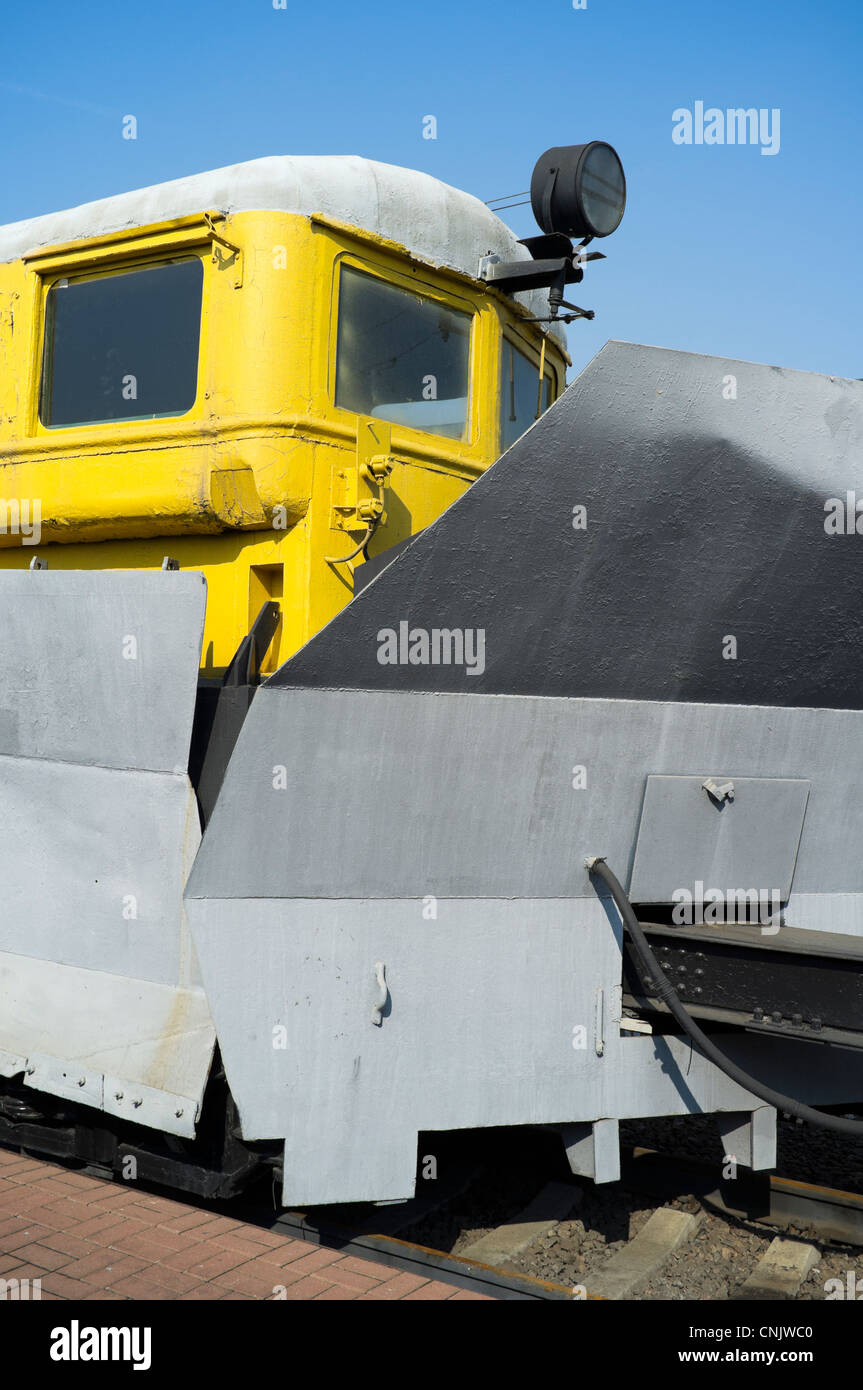 Russian railroad snow-removing machine Stock Photo - Alamy