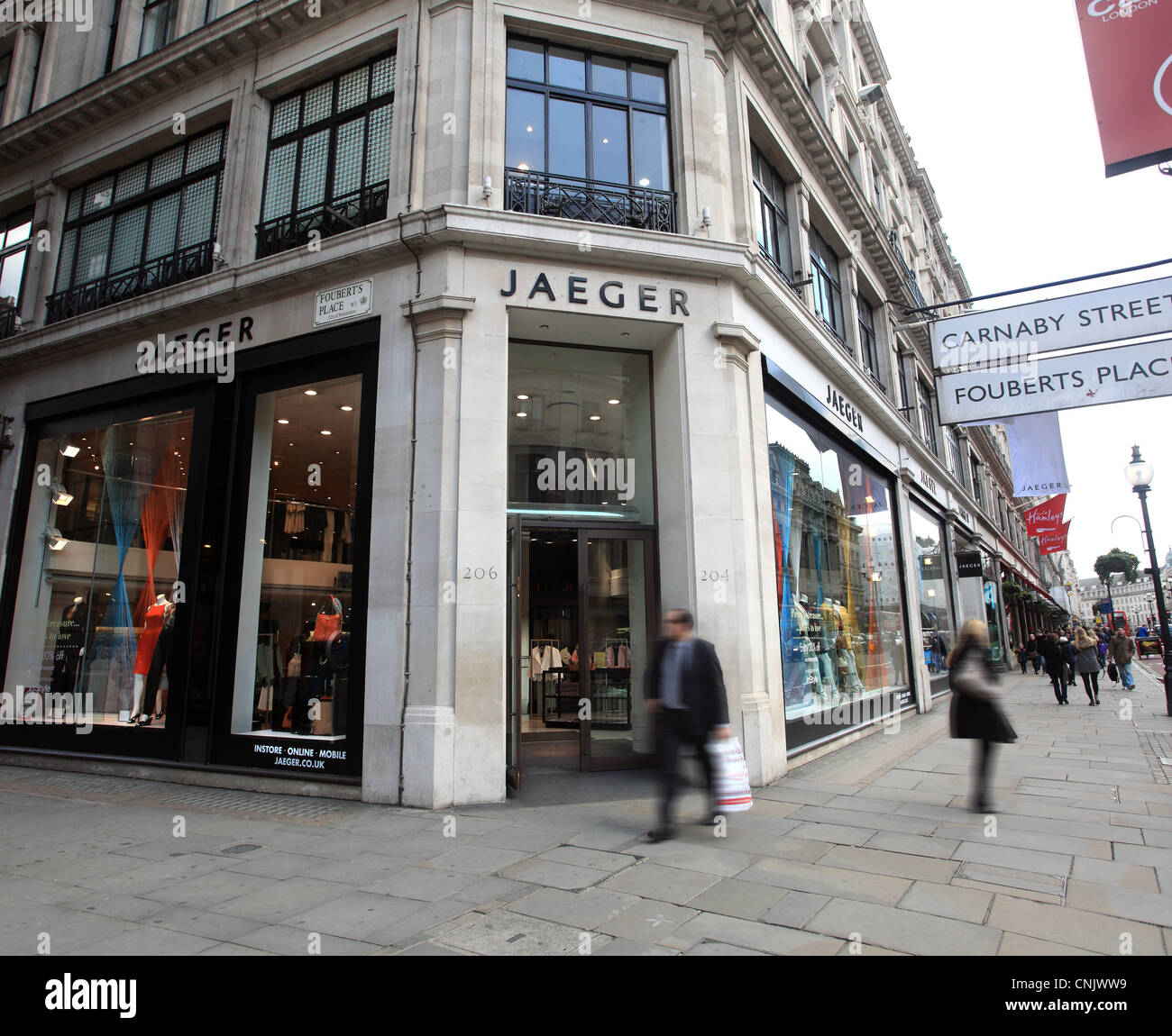 Jaeger Flagship Store in Regent Street London Stock Photo - Alamy
