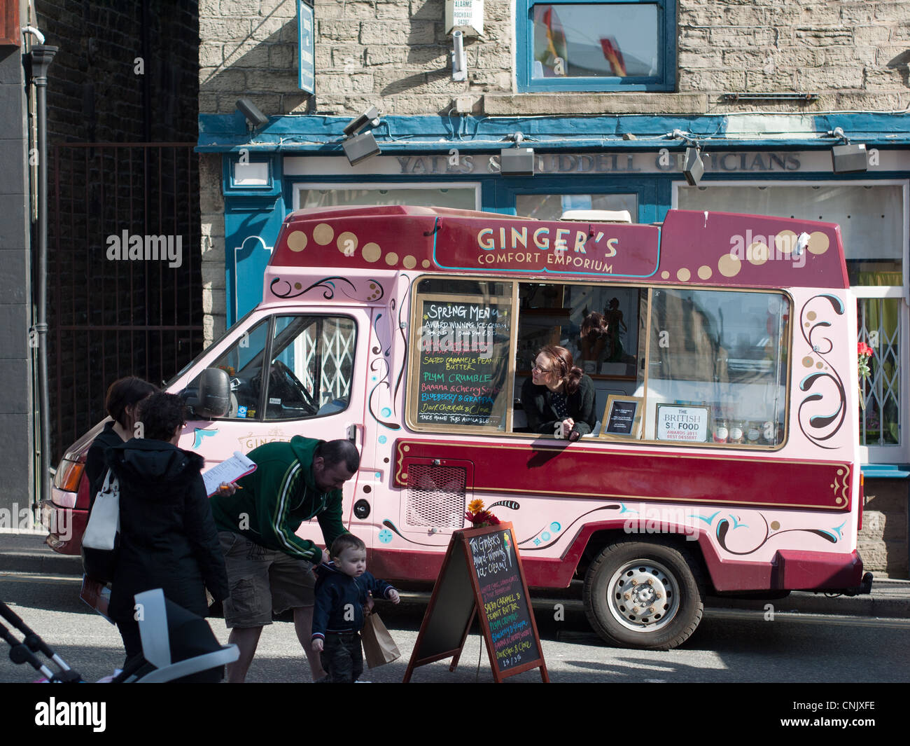 Snack van on Ramsbottom street Stock Photo - Alamy
