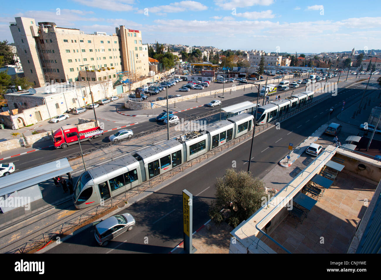 Middle East Isael Jerusalem Light Rail Line train transportation around ...