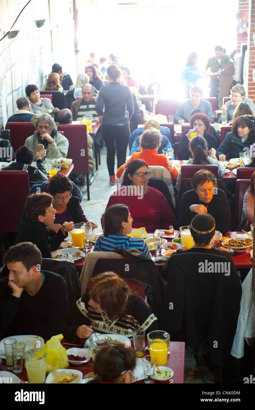 Middle East Israel Jerusalem restaurant - crowded dining room serving ...