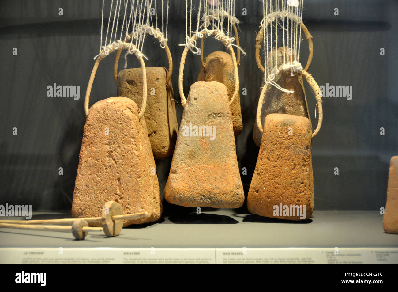 Museum of Jublains, gallo roman city : loom Stock Photo - Alamy