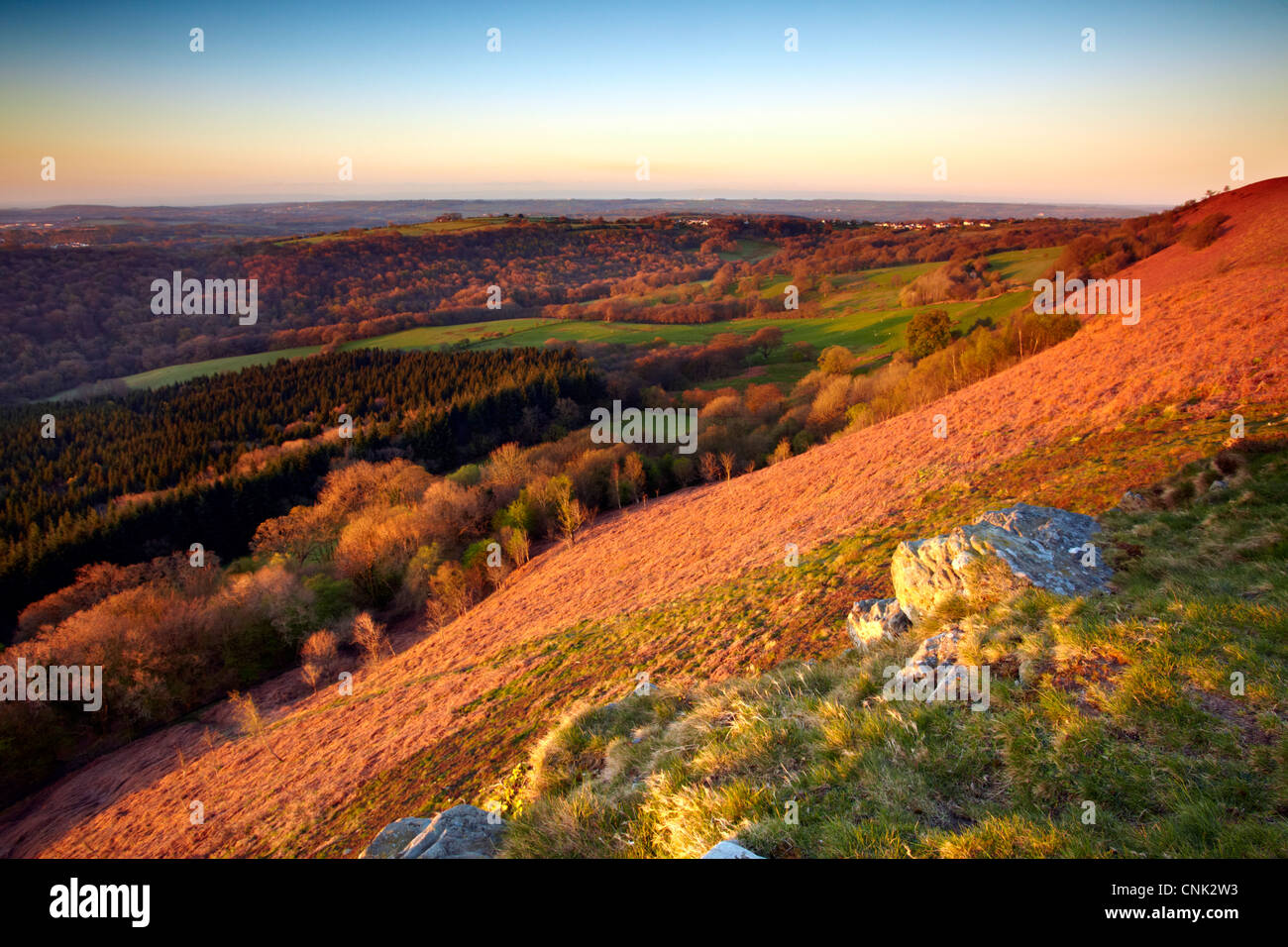 The view from the Garth Mountain, looking south west over Pentyrch ...