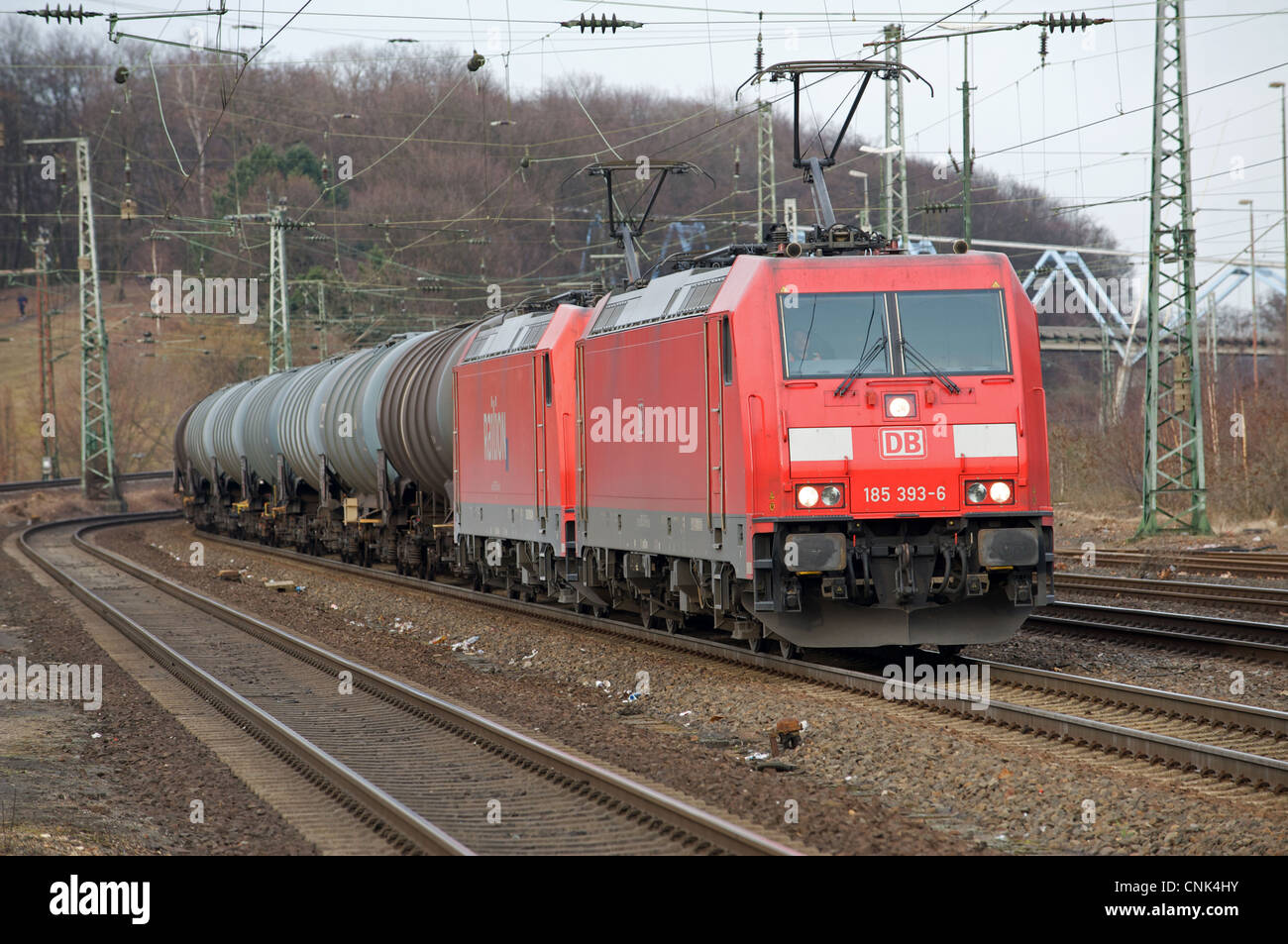 Double headed freight train hi-res stock photography and images - Alamy