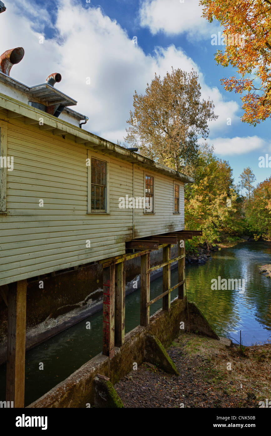 USA, Oregon, Thompson's Mills State Heritage Site, where the effluent ...