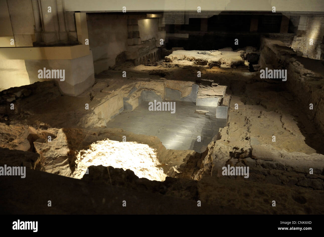 Thermal baths (Swimming pool of the frigidarium), Gallo-Roman city of ...