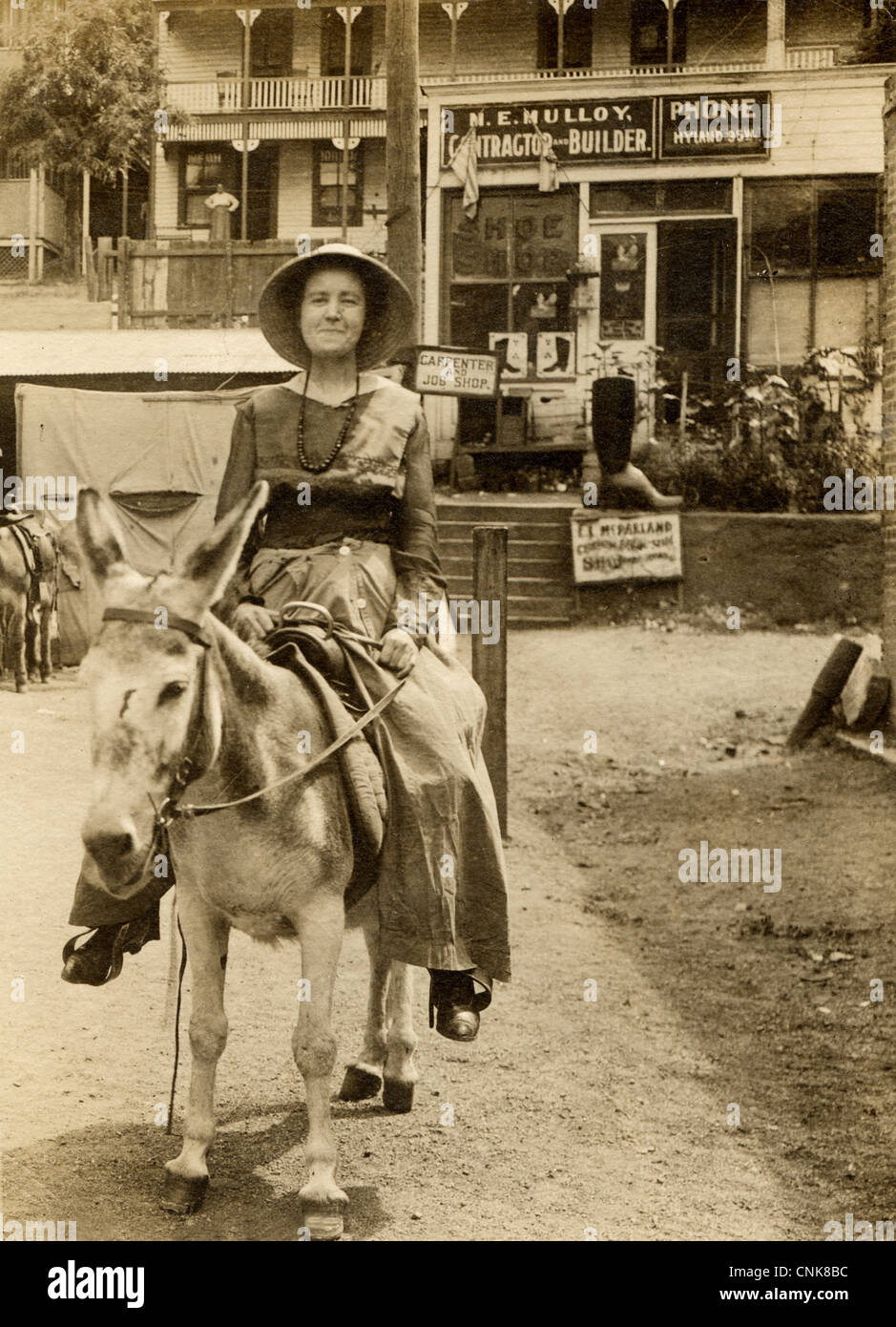 Woman riding a donkey hi-res stock photography and images - Alamy