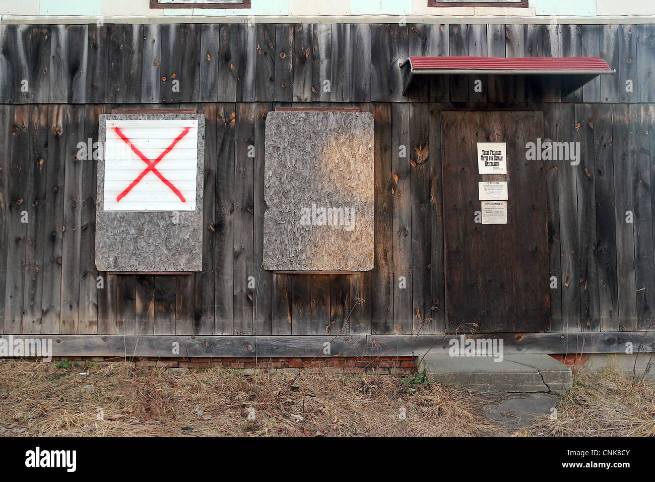 Condemned building, Massachusetts Stock Photo - Alamy