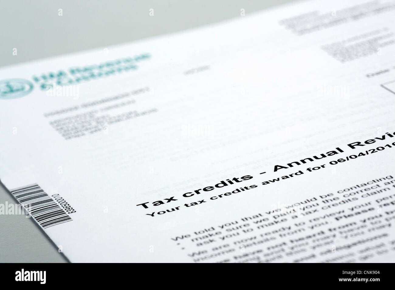 Tax credits form hi-res stock photography and images - Alamy