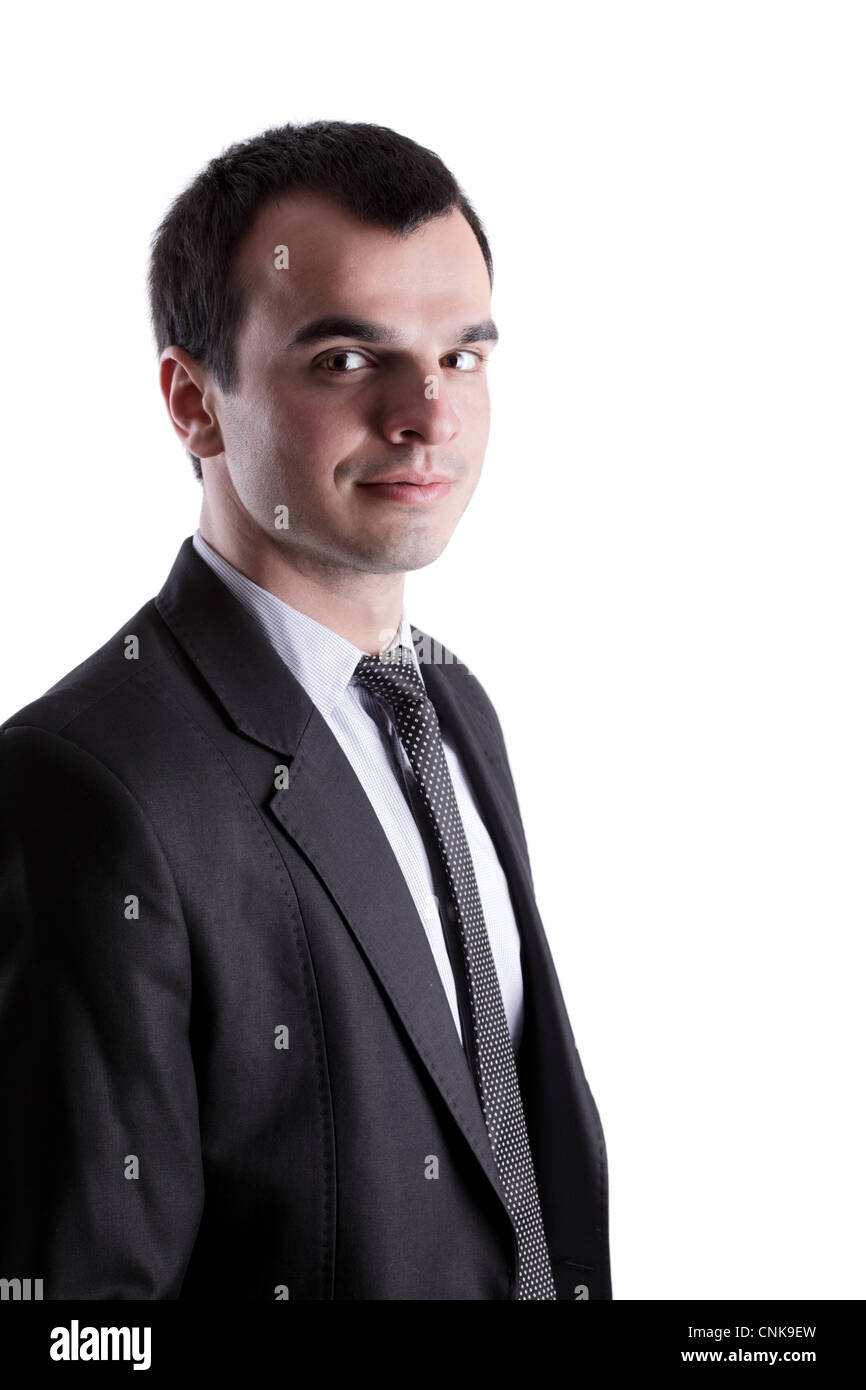 portrait of a yound businessman isolated on white background Stock ...