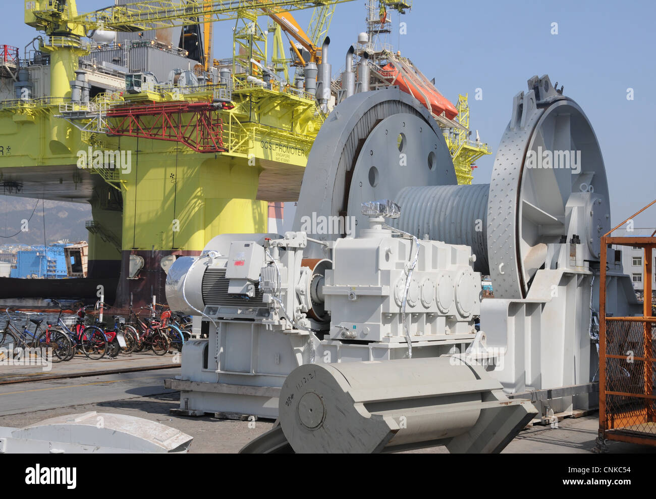 Anchor winch assembly to be fitted to offshore oil rig in china ...