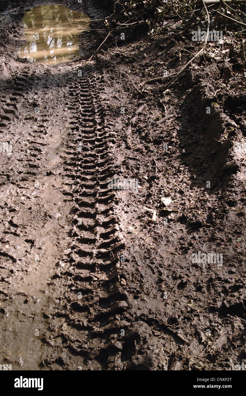 Muddy tyre tracks hi-res stock photography and images - Alamy