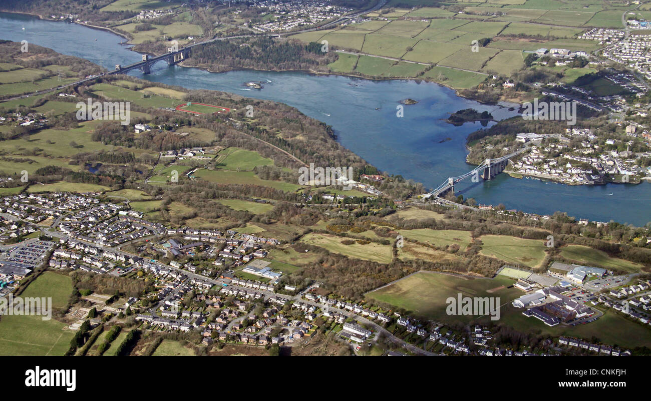 Anglesey bridge from the air hi-res stock photography and images - Alamy