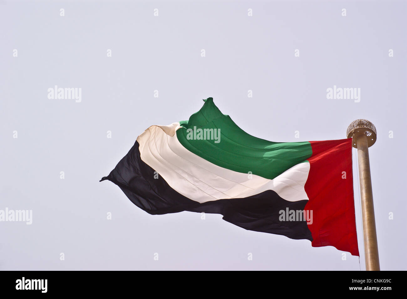 UAE national flag on 400 foot flagpole on Union House, Jumeirah Road ...