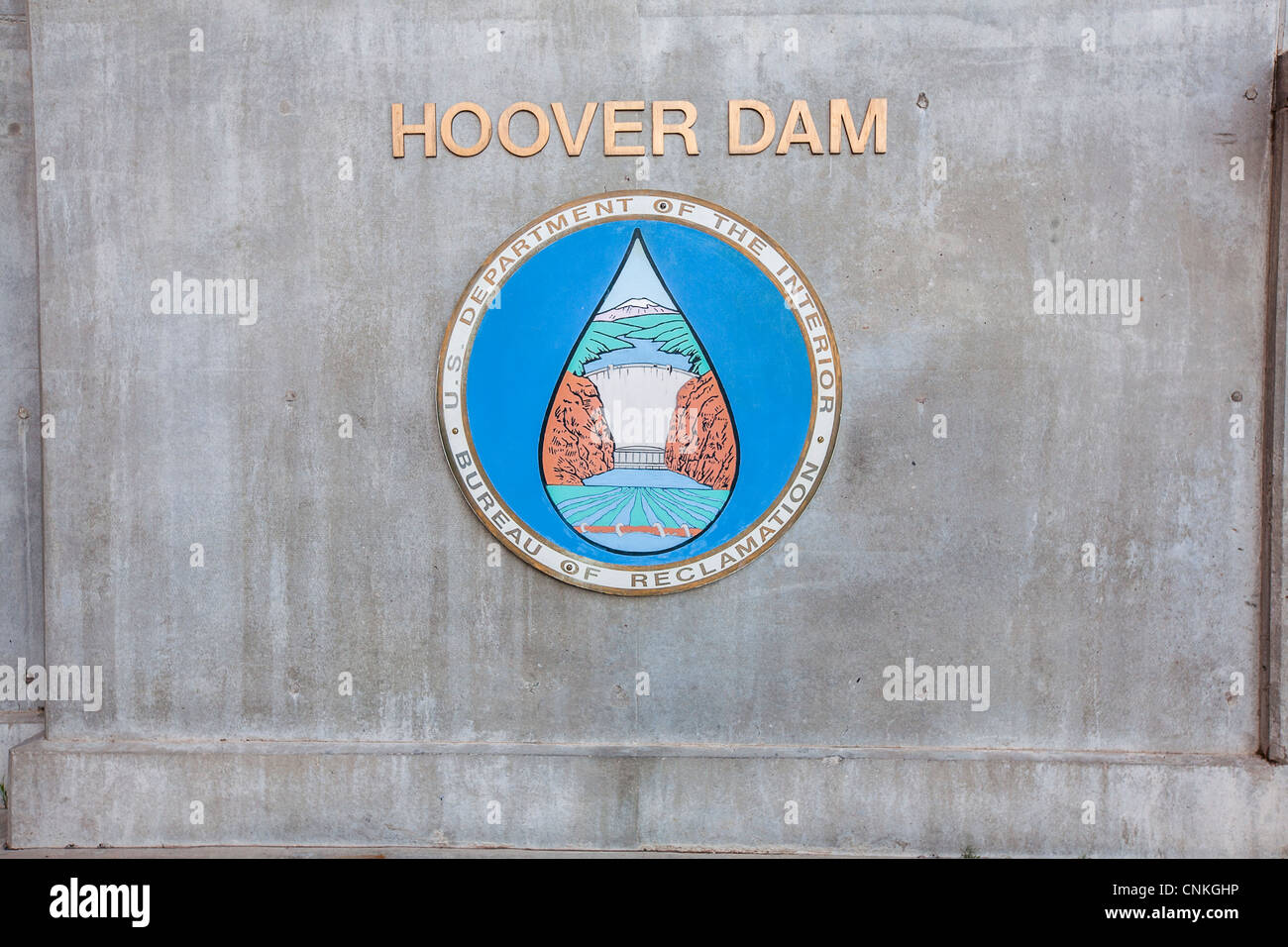 Hoover Dam, Bureau of Reclamation Logo Stock Photo - Alamy