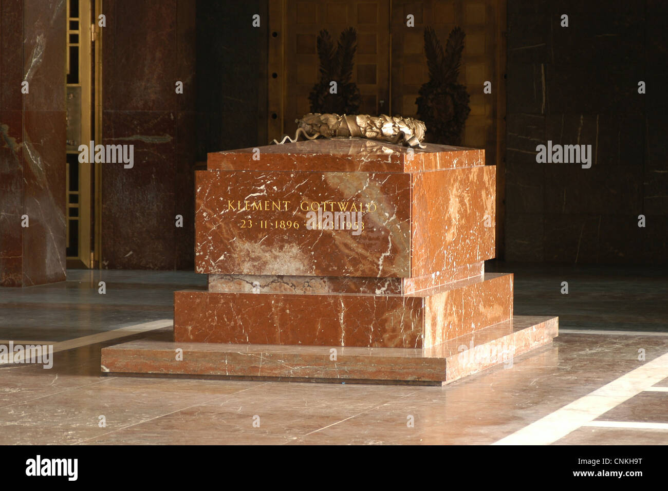 Sarcophagus of Klement Gottwald in the National Monument in Vitkov in ...