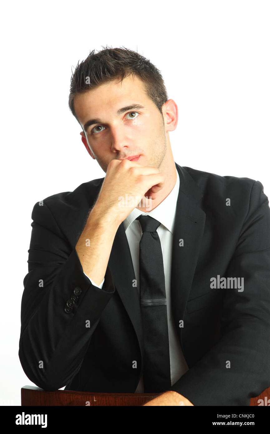 young man thinking Stock Photo - Alamy