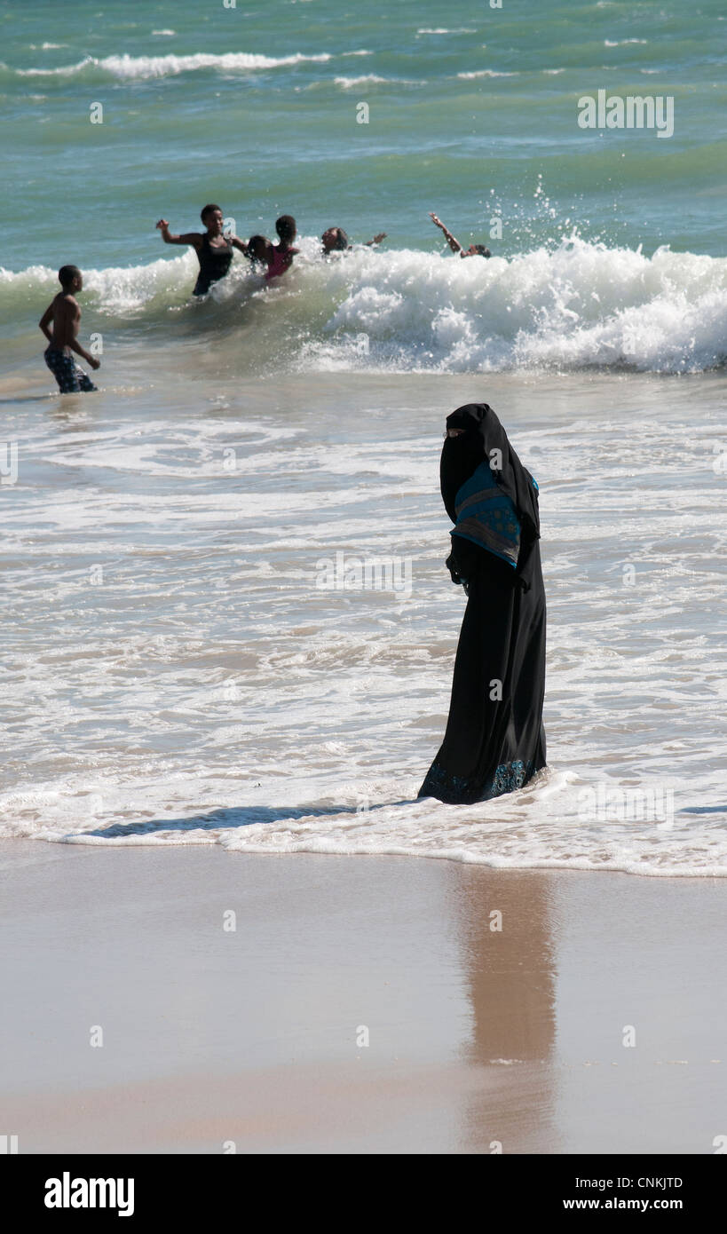 Holidaymaker on the beach The Strand Western Cape South Africa Stock ...