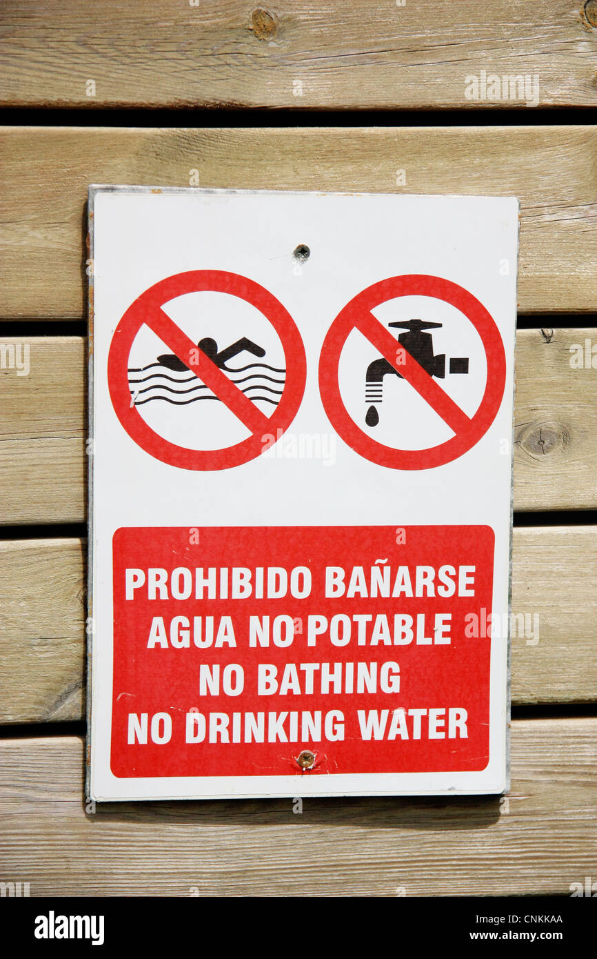 No Bathing Sign