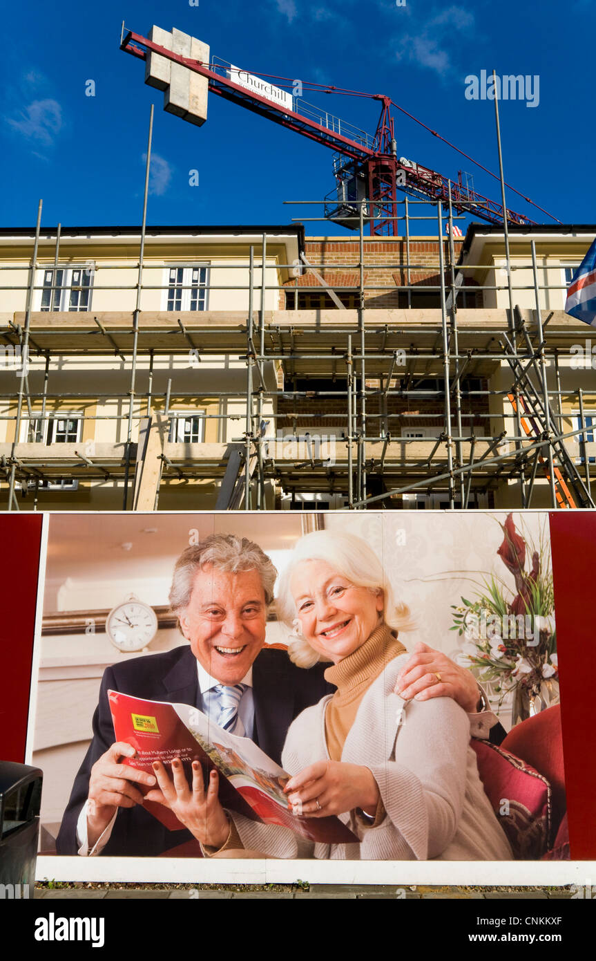 Exterior of newbuild / new build / building retirement living apartment ...