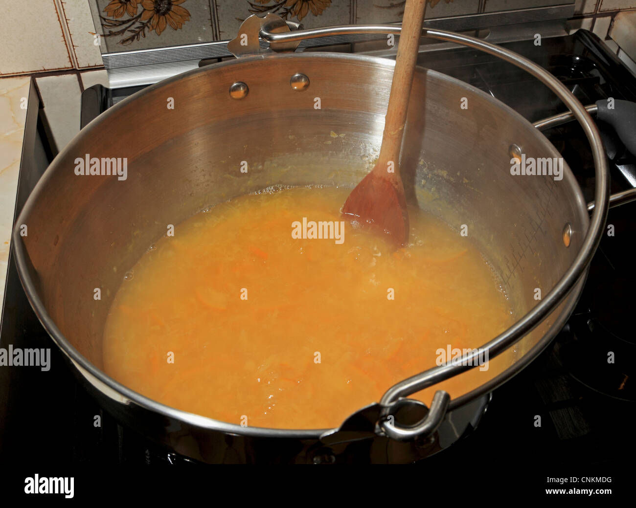 3733. Marmalade making, simmering the fruit Stock Photo - Alamy