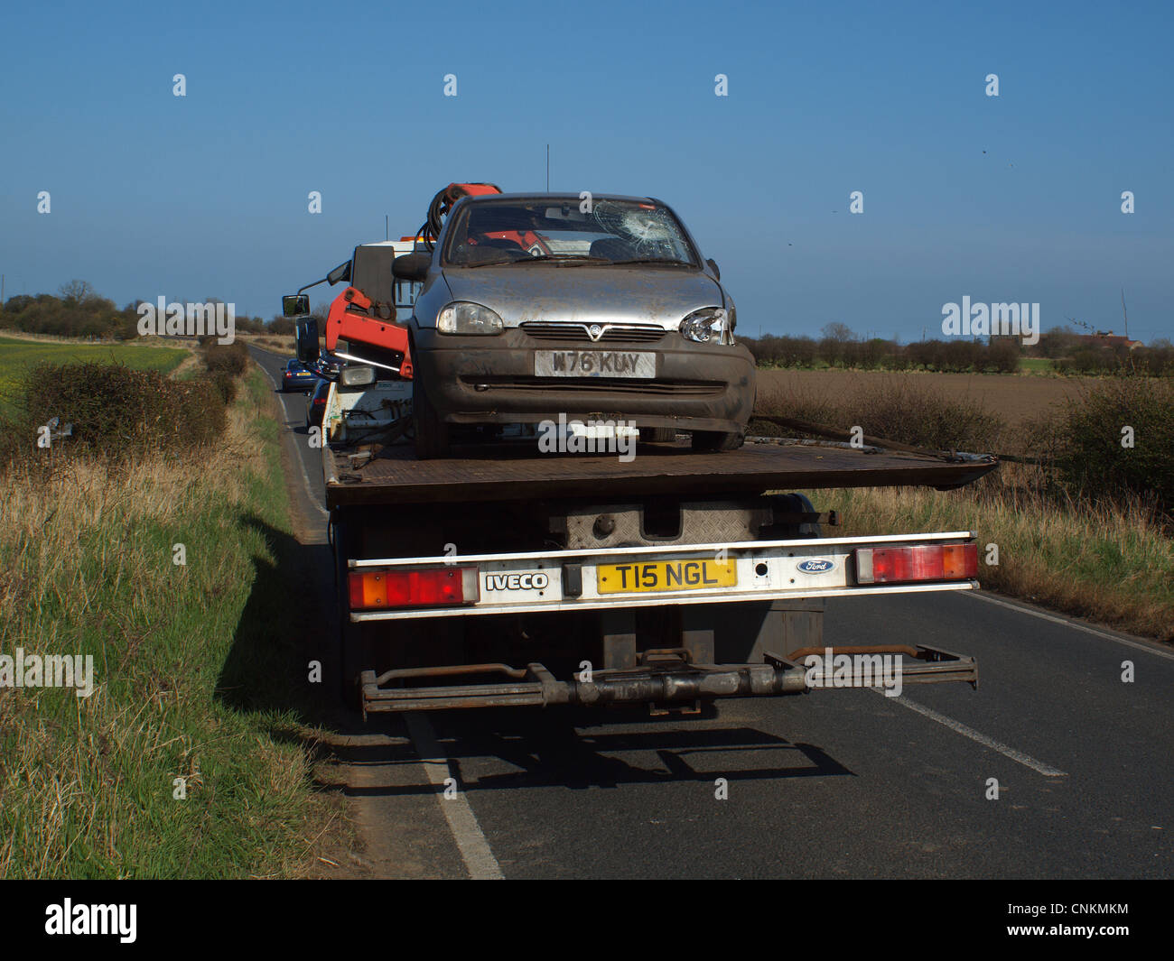 Smashed police car hi-res stock photography and images - Alamy