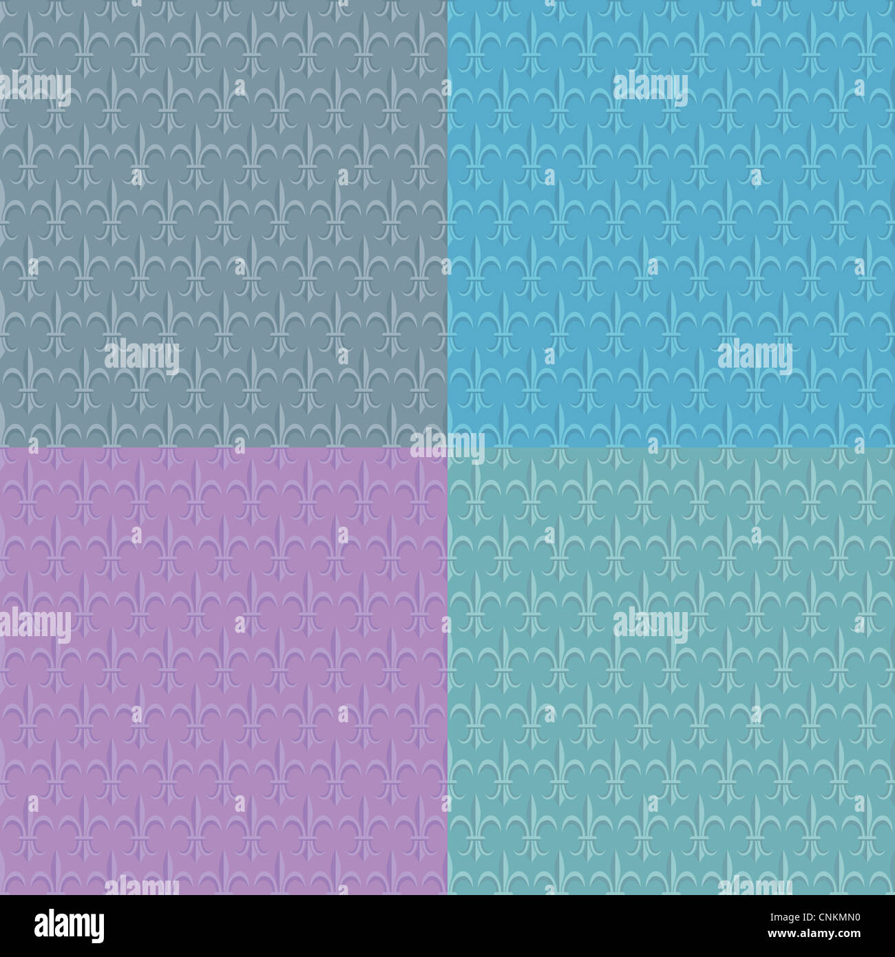 Seamless Retro Wallpaper Variations Stock Photo - Alamy