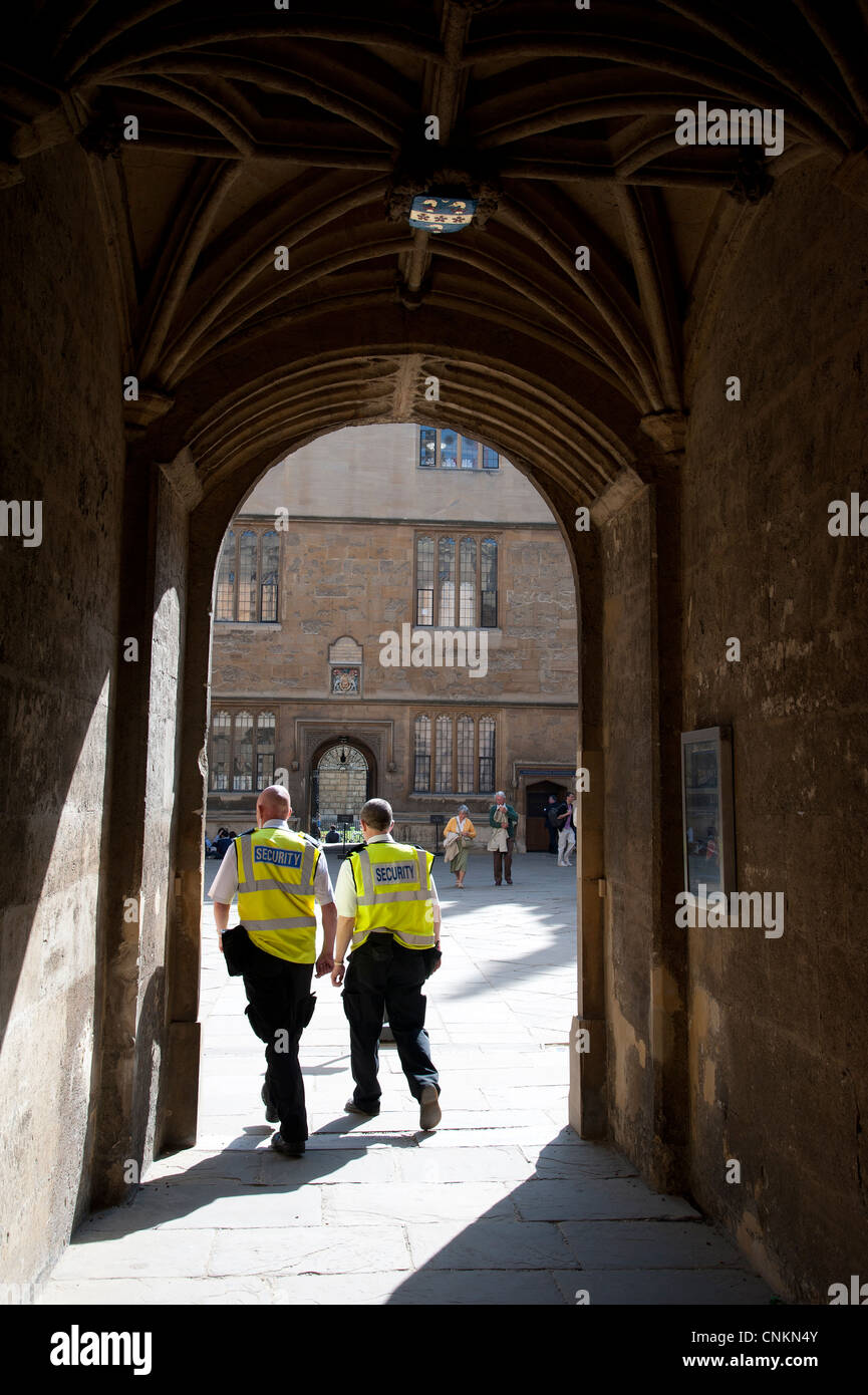 Security guards patrol Oxford University England UK Stock Photo - Alamy