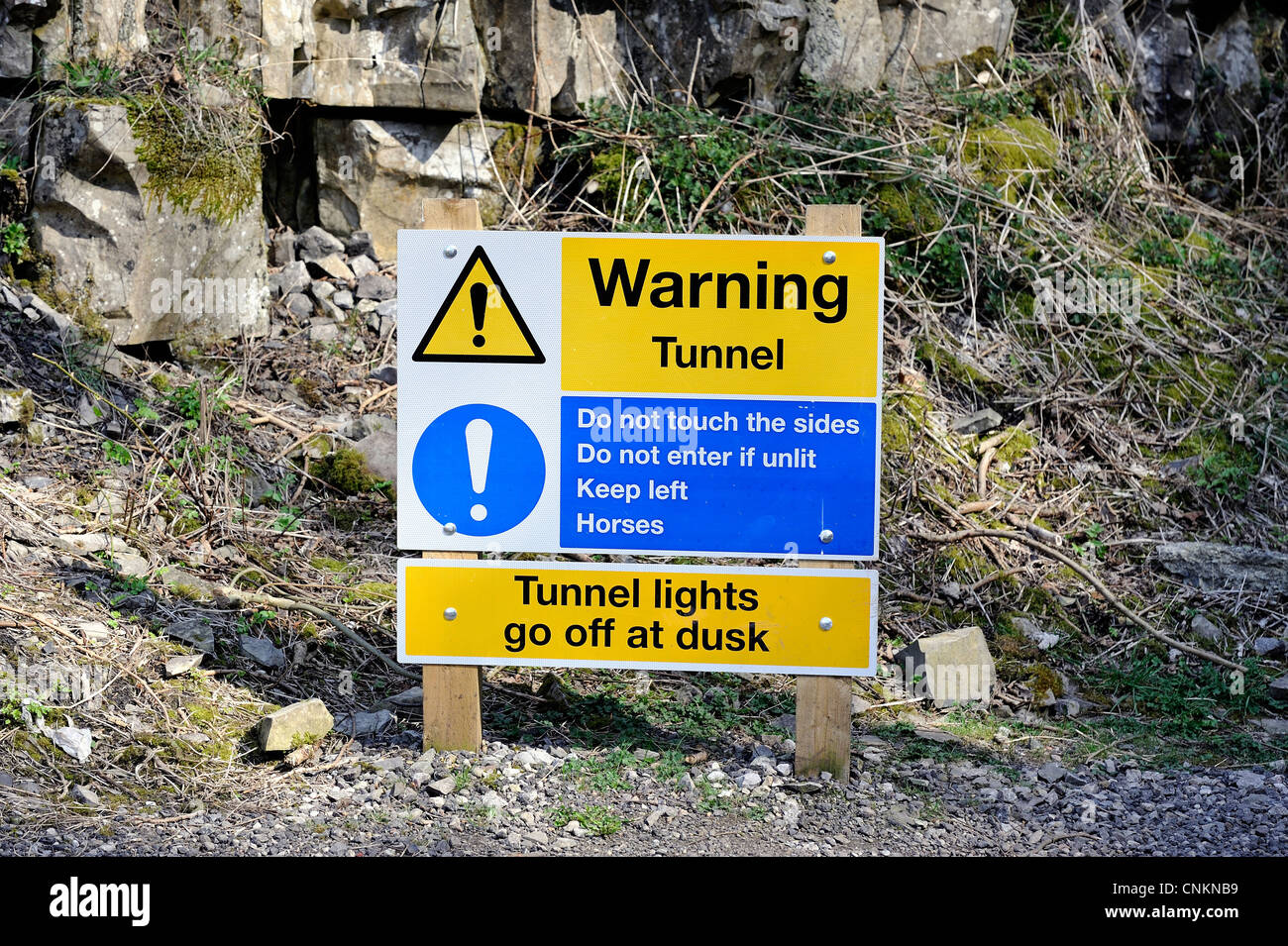 warning tunnel sign headstone tunnel monsal trail derbyshire england uk ...