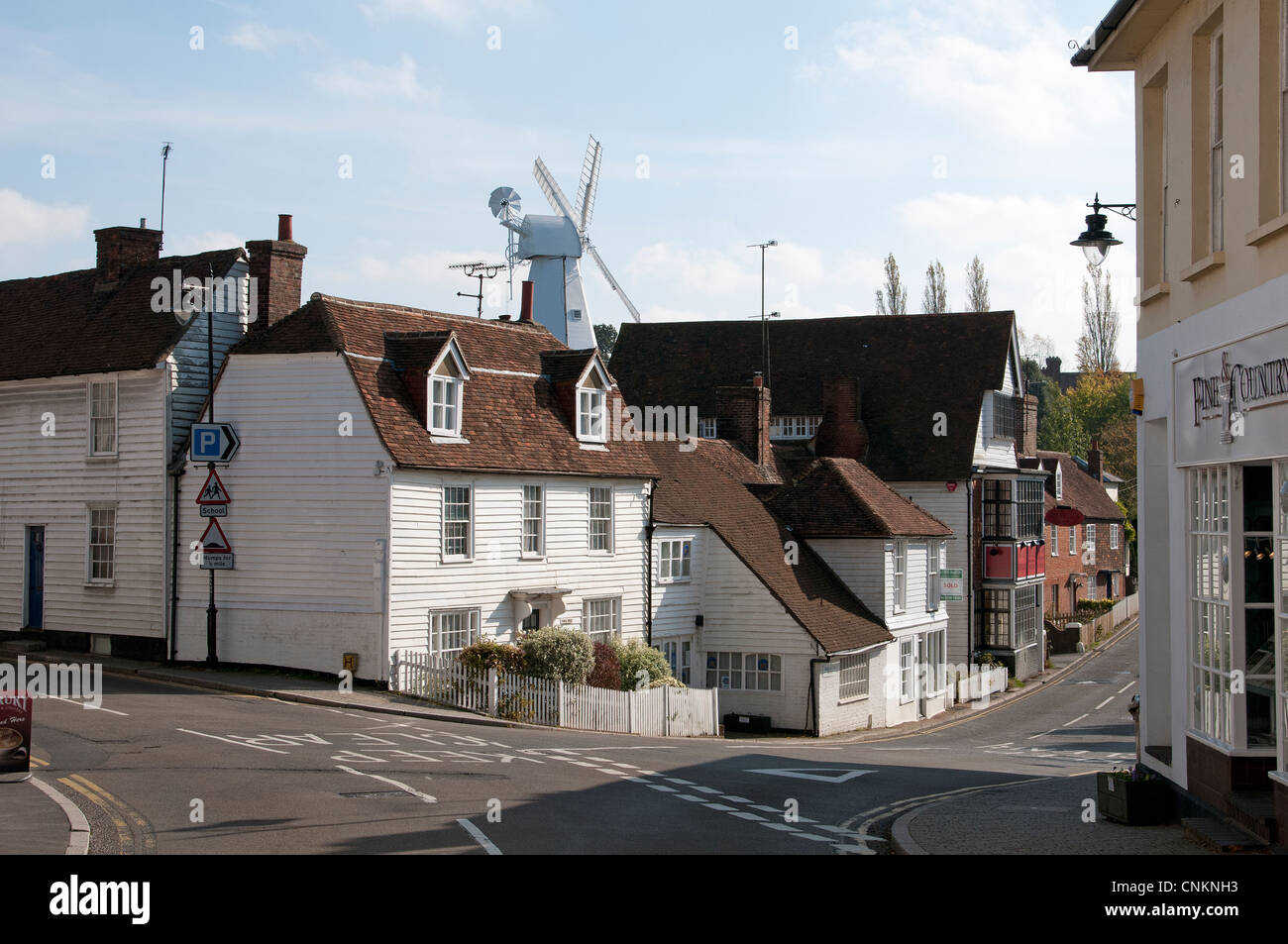 Cranbrook a small historic town in South East Kent England with a ...