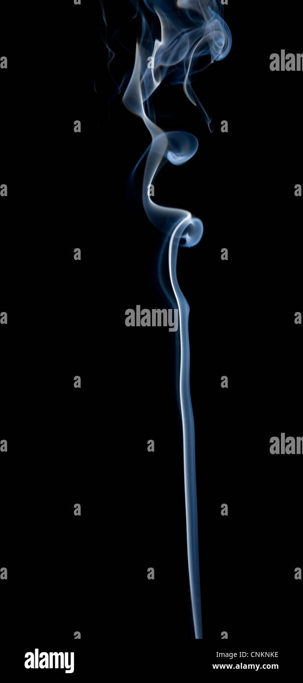 wisp of smoke on black Stock Photo - Alamy