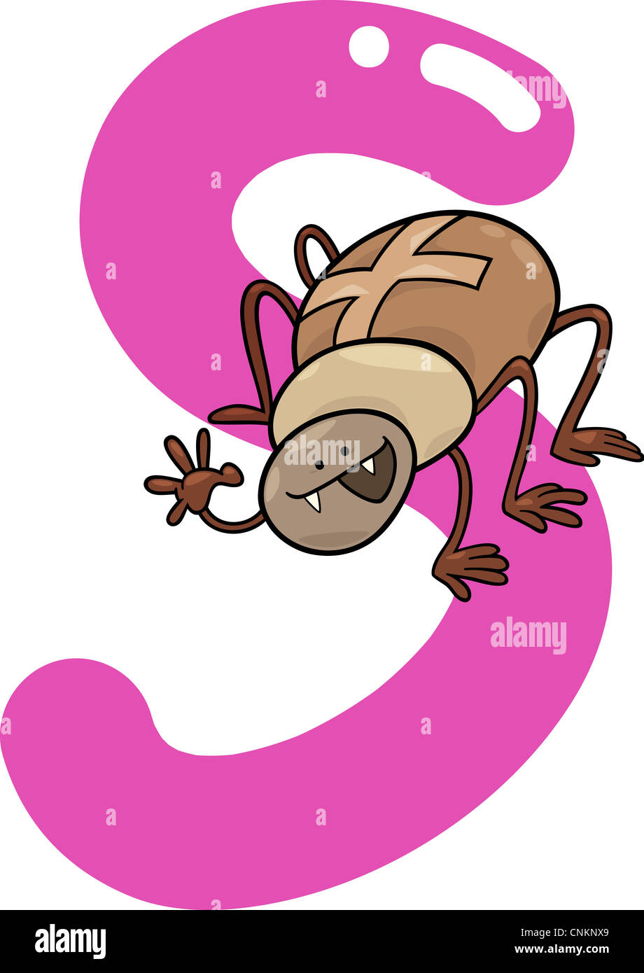 cartoon illustration of S letter for spider Stock Photo - Alamy