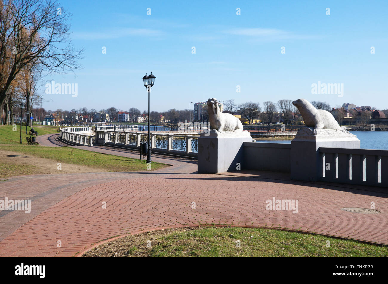 The sculptures of sea animals in Kaliningrad (earlier Koenigsberg Stock ...