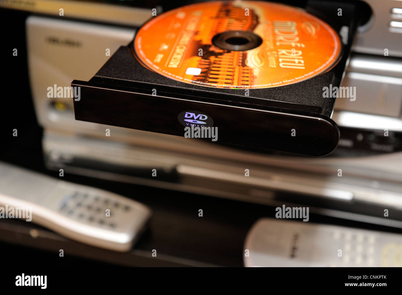 dvd disc and player carrier england uk Stock Photo - Alamy