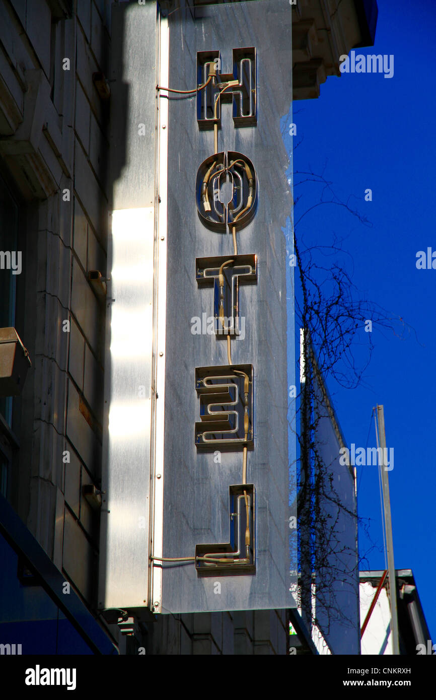 A hotel sign in a sunny day Stock Photo - Alamy
