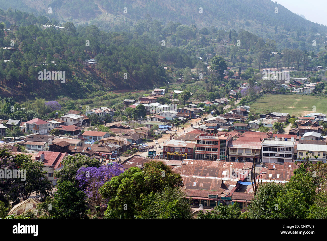 View of Kalaw, Burma. Myanmar Stock Photo - Alamy