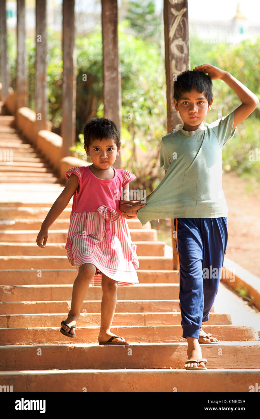 Burmese kids, Kalaw, Burma. Myanmar Stock Photo - Alamy
