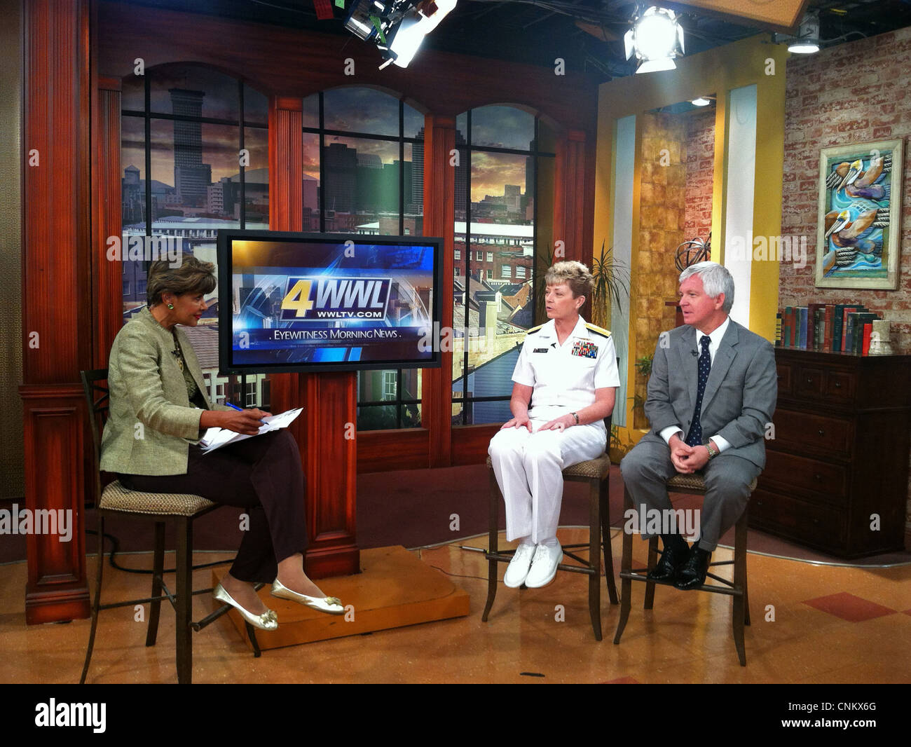 Rear Admiral Ann Phillips and Mark Romig are interviewed before the War ...