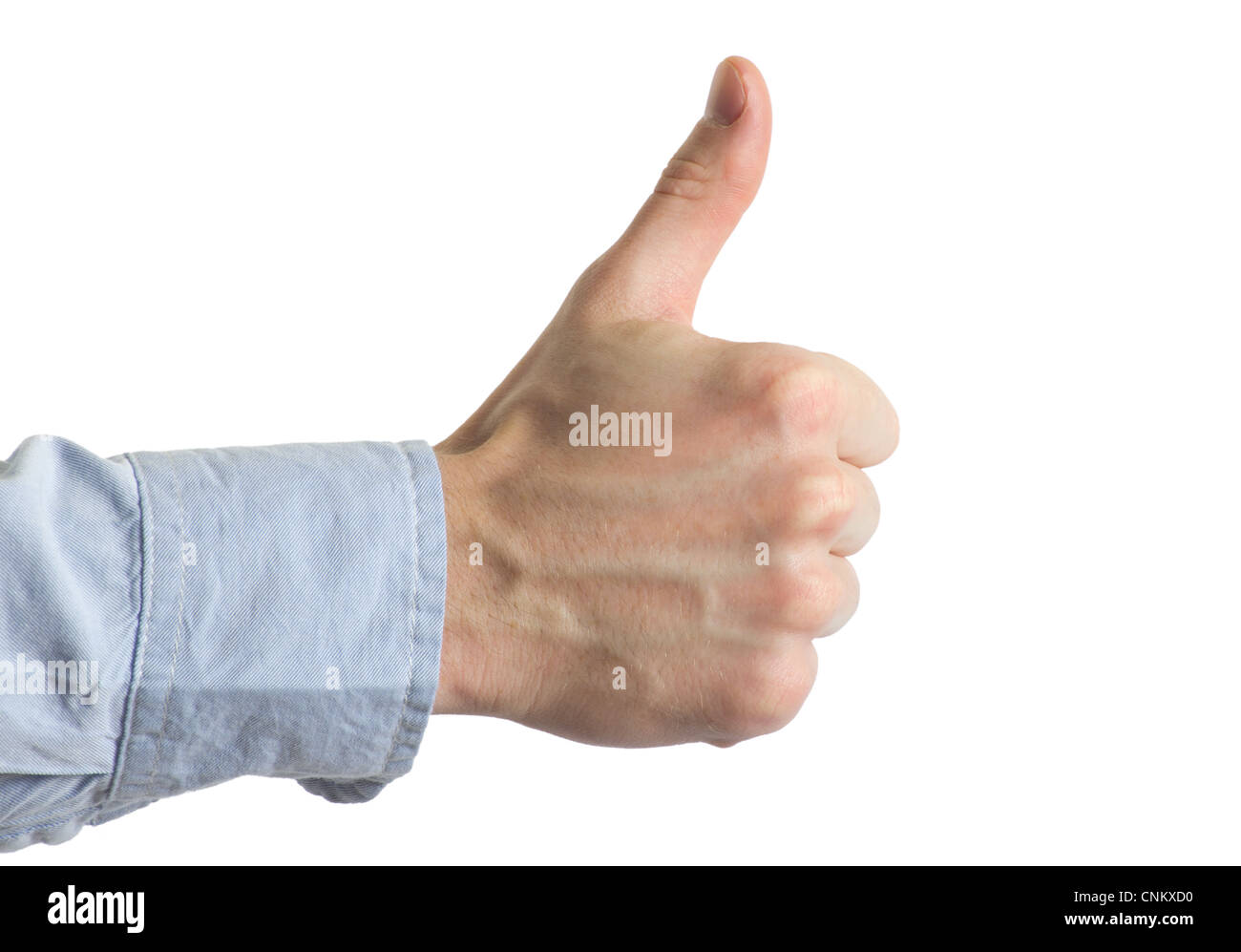 success hand sign isolated on white Stock Photo - Alamy