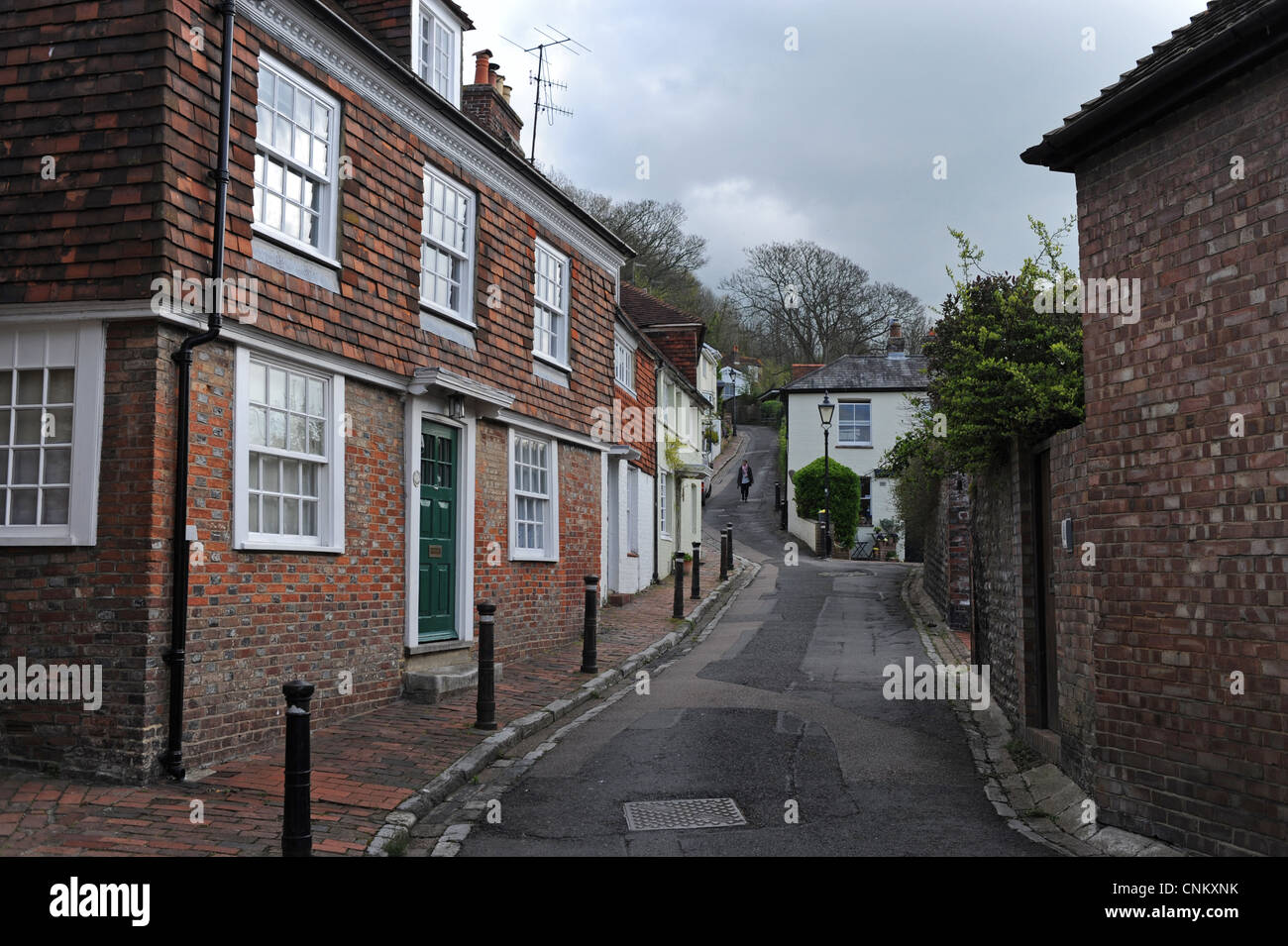 Lewes Town Centre East Sussex UK - A view up Chapel Hill Stock Photo ...