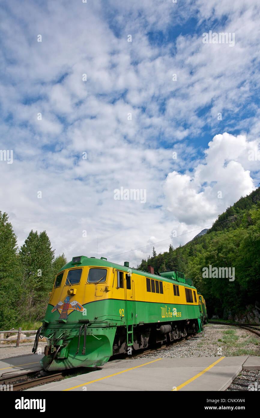 White Pass & Yukon railroad locomotive (diesel model General Electric ...